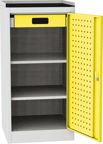 KOVOS Dílenská skříň na nářadí NAR 01B [modrá, ocelové plné, standardní cylindrický (2 klíče)]