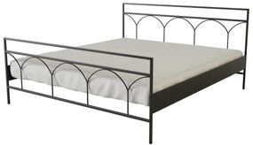 Nábytek ATIKA s.r.o. Kovová postel SASKIE Povrchová úprava: stříbrná RAL 9006, Rozměr: 160 x 200 cm