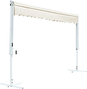 vidaXL Marketos Volně stojící markýza 600 x 300 cm krémová
