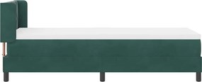 Postel s boxspringem s čelo Tmavě zelená 200 x 80 cm samet 3341495