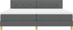 Postel s boxspringem s polštářem Tmavě šedá 200 x 200 cm textil 3338945