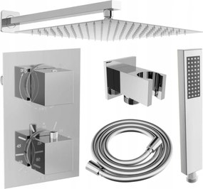 Mexen Cube DR02 podomítkový sprchový set s dešťovou sprchou 40x40 cm (6v1), chromová, 77502DR0240-00