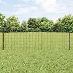 Euro plot s pilotem 50 x 0,6 m Ocel potažená PVC Šedá Síťovina 3336124