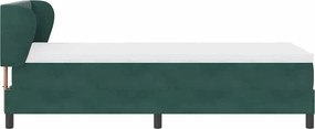 Postel s boxspringem s čelo Tmavě zelená 90 x 200 cm samet 3340319