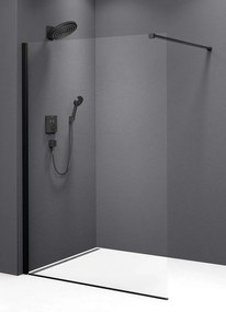 Polysan Modular Shower - Sprchová stěna 80x200 cm, čiré sklo/černá mat MS1-80B