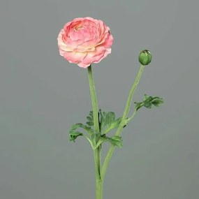 Ego Dekor Květina Pryskyřník květ/poupě, růžová, 50cm