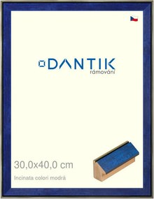 DANTIK rámeček 30x40 | INCLINATA colori modrá (Plexi Čiré)
