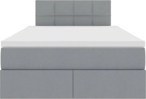 Postel s úložným prostorem a matrací Světle šedá 120 x 200 cm 3370500