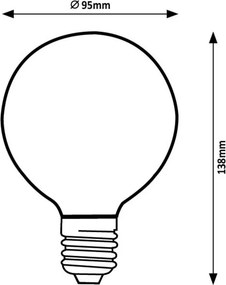 Rabalux LED žárovka Filament G95 12W E27 79160