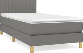 Box spring postel s matrací tmavě šedá 90x200 cm textil 3140746