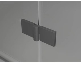 Mexen, Mexen Lunar pravé otočné sprchové dveře 80 cm, transparentní, pistolový kov - 834-080-000-95-00-P
