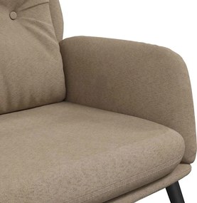 Relaxační křeslo taupe umělá broušená kůže 341280