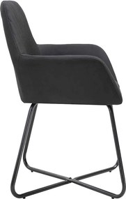 Jídelní židle 4 ks černé textil 277106