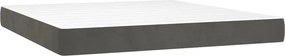 Box spring postel s matrací tmavě šedá 160x200 cm samet 3143212