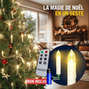 Monzana Sada 30 LED svíček na stromek – teplá bílá, s ovladačem