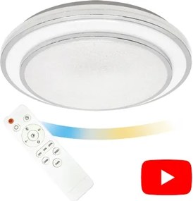 Koupelnová Lampa Stropní Svítidlo Led Dekorativní Stropní 48W IP44 Dálkový Ovladač Cct Glamour