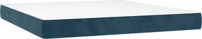 Box spring postel s matrací tmavě modrá 160x200 cm samet 3143035