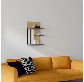 Asir Nástěnná police NEZMA 60x40 cm béžová/antracit 835PUQ1646