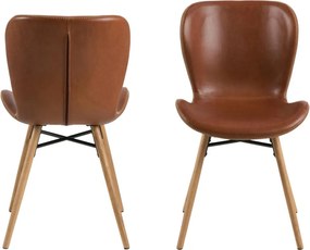 ACTONA GROUP Jídelní židle BATILDA hnědá PU retro světlé dřevo H000018217