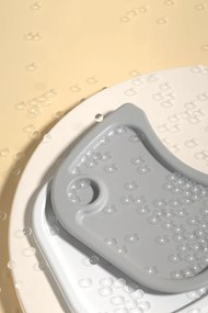 Židle na krmení KDK03 4v1 šedá + košík a kolečka ZDARMA