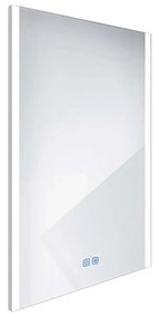 Nimco - Zrcadlo s LED osvětlením, 50x70 cm, dotykový senzor, hliník ZP 11001VX