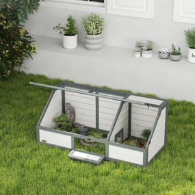 PawHut Krabička na želvy, venkovní výběh pro želvy, bezpodlahový design, snadno otevřitelné, dům pro želvy, bílá