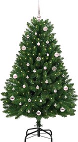 Umělý vánoční stromeček 150 cm 150 LED Teplá bílá PVC a ocel 3395678