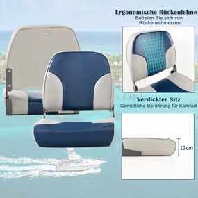 Costway 2dílná sada lodních sedadel s houbovým polstrováním odolným vůči