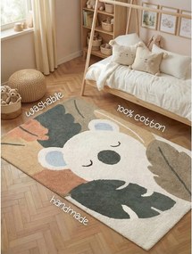 Krémový pratelný/ručně tkaný bavlněný dětský koberec 140x200 cm Snuggle Rio – Hanse Home
