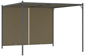 Zahradní altán se zatahovací střechou 3 x 3 m taupe 180 g/m² 312225