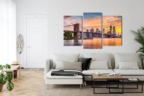 Vícedílný obraz New York City Panoramatická Krajina Nedostatek Nedostatek Plátno Canvas 60x40