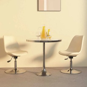vidaXL Otočné jídelní židle 2 ks textil [338334] Barva: krémová