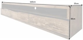 Televizní deska Mammut 160cm akátová medová závěsná/ 43709