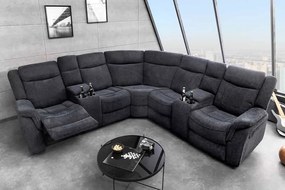 Designová rohová sedačka Movie 270 cm tmavě šedá