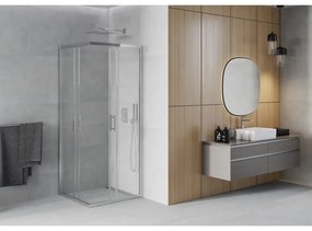 Mexen Rio čtvercový sprchový kout 70 x 70 cm, 5mm sklo, chromový profil-čiré sklo, 860-070-070-01-00