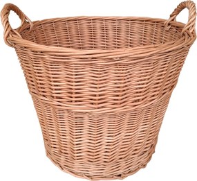 HRADIL Proutěný koš H198 na dřevo ke krbu 40 x 55 cm Rozměry koše: Pr.40 vyška po uši 37 cm