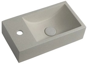 Světle šedé betonové umývátko 40x22 cm Crest – Sapho
