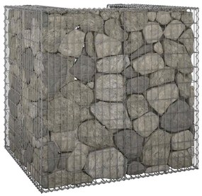 Gabionová zástěna pro popelnici pozinkovaná ocel 110x100x110 cm 151298