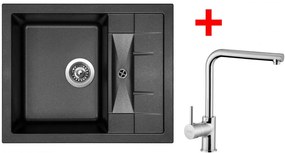 Sinks CRYSTAL 615 Metalblack+ELKA CR61574ELCL