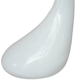 vidaXL Bílý konferenční stolek ve tvaru kapky