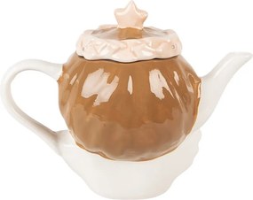 Keramická konvička na čaj hlava dívky s čelenkou - 21*12*16 cm / 650 ml