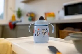 Tommee Tippee Superstar 300ml modrá / Netekoucí hrnek / od 6 měsíců
