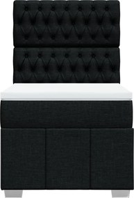 Box spring postel s matrací černá 80 x 200 cm textil 3291504