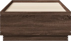 Rám postele s LED osvětlením hnědý dub 75 x 190 cm kompozit 3209673