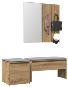 Sada nábytku do předsíně dub artisan kompozitní dřevo 3329172
