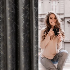 ZATEMŇOVACÍ ZÁVĚS NA PÁSCE ADRIA 140 X 270 CM GRAFITOVÁ