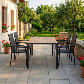 Vikio Zahradní ratanový set 150x90 pro 4 osoby DT255-P přirodní