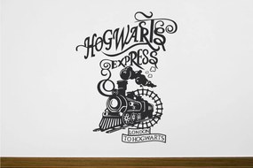 Lepy.cz Samolepka na zeď Harry Potter - Express Bradavice Velikost (šířka x výška): 50x65cm, Barevná varianta: Světle šedivá