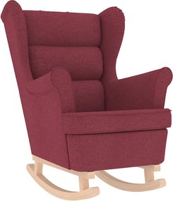 Houpací křeslo s podnožkouí vínové textil 3308000