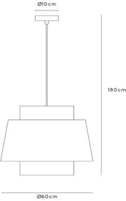 Lucide 21435/60/38 - Lustr na lanku TRIBUTE 1xE27/40W/230V krémová